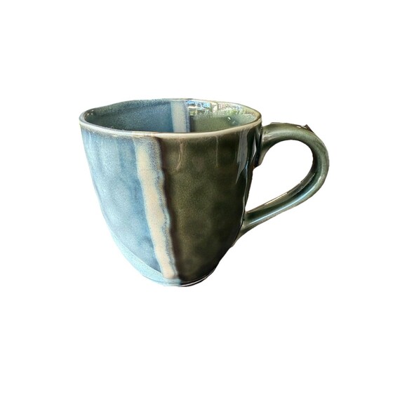 Toki | Dining | Handmade Toki Japan Mug Blueish Greenish Drip Glaze ...